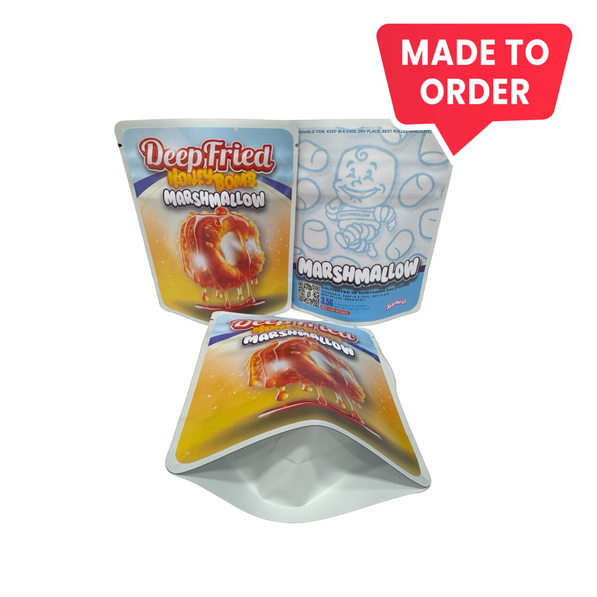 Deep Fried Honey Bomb Marshmallow 3.5g Mylar Bags Sp | 3.5g Mylar ...