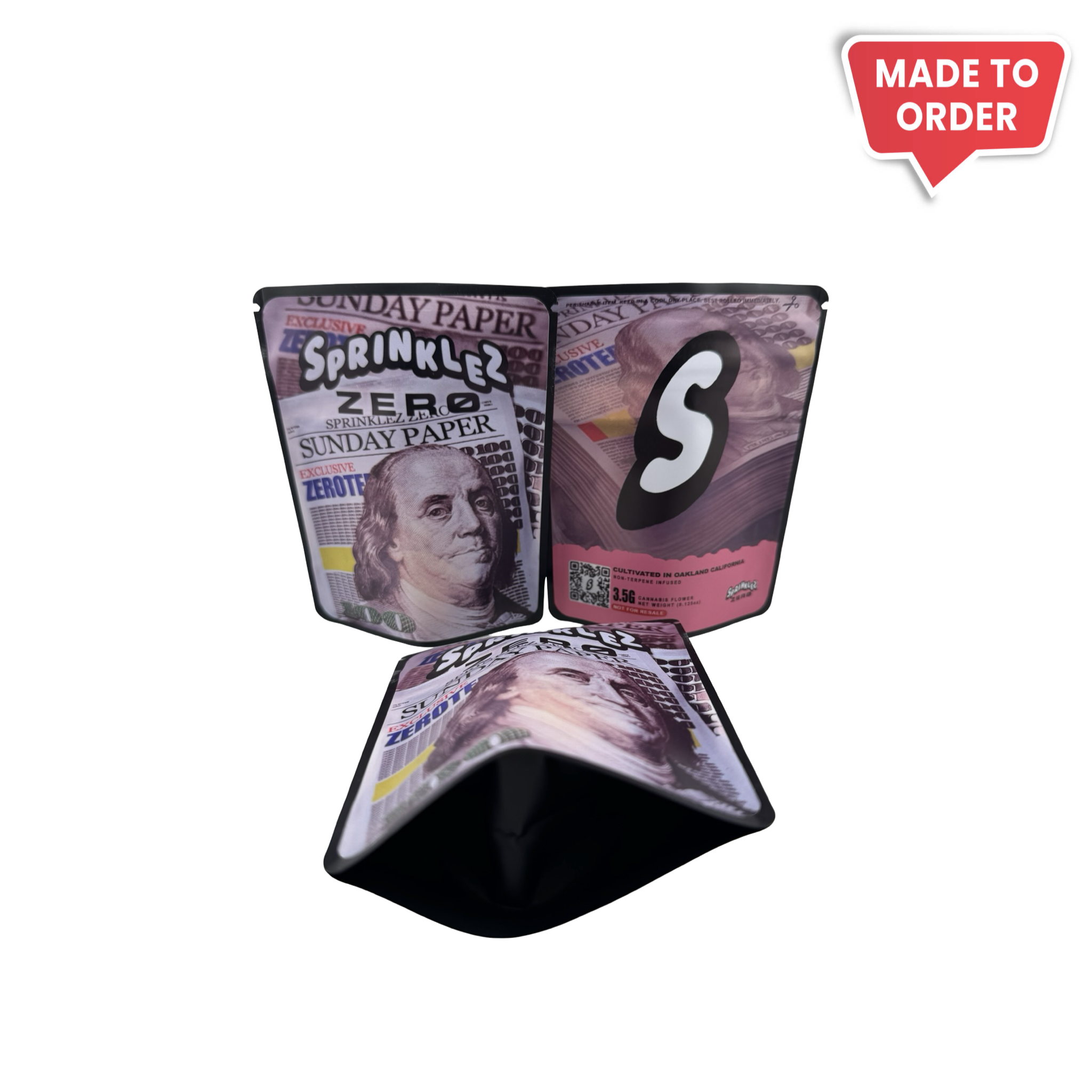 Sprinklez Zero Sunday Paper 3.5g Mylar Bags Sprinkle | 3.5g Mylar ...